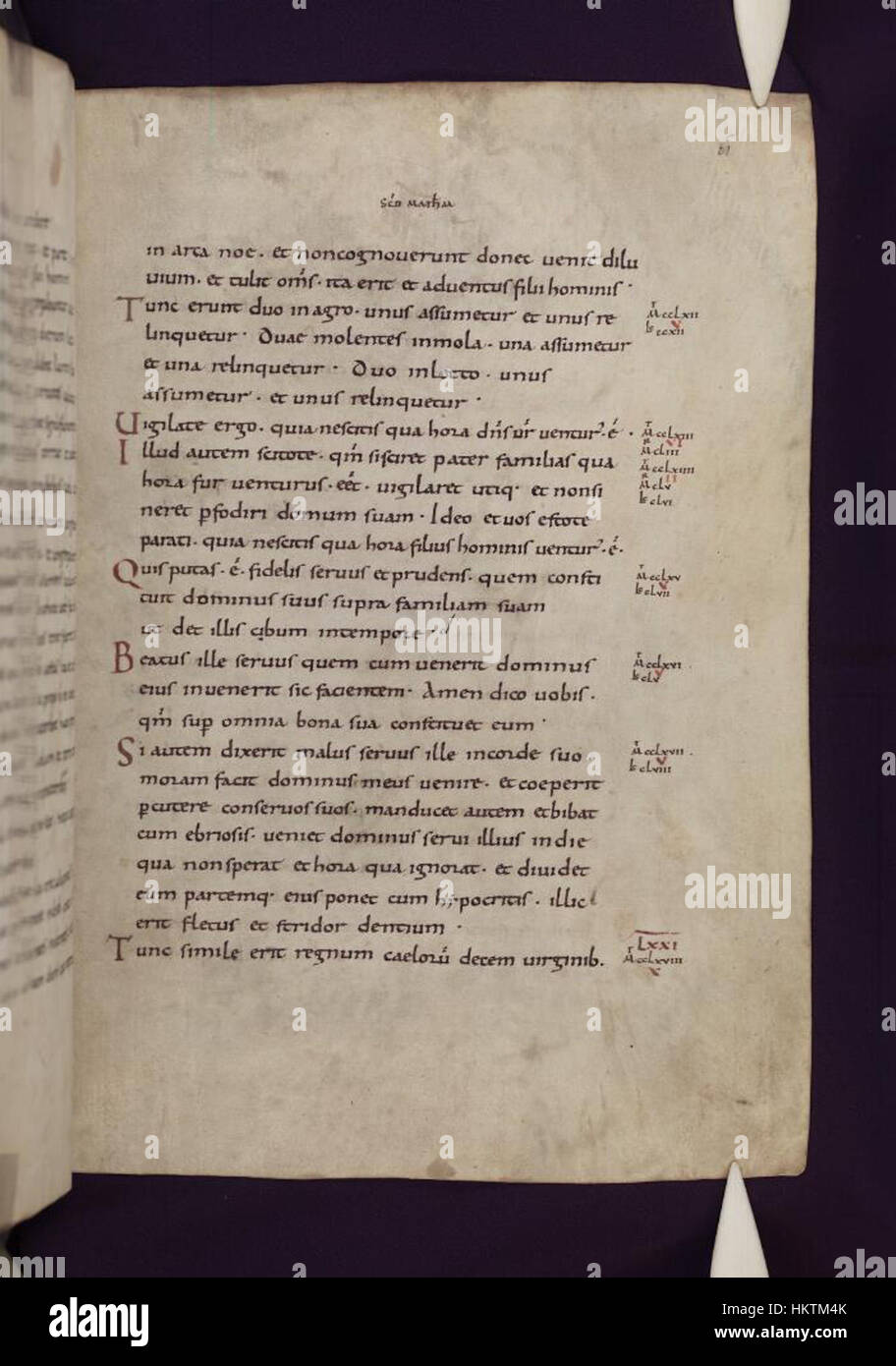 The Latin Gospels 61r from the Bodleian Libraries represent a ...
