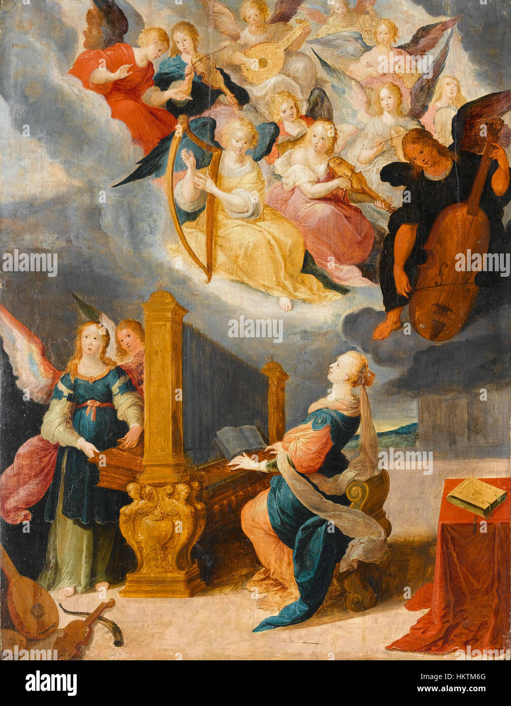 This painting, attributed to Frans Francken II's workshop, depicts ...