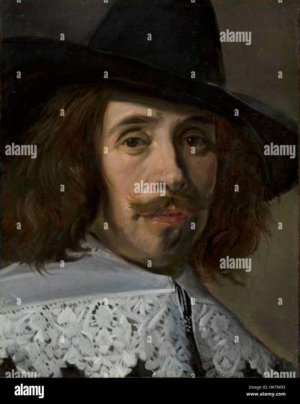This fragment from Frans Hals' artwork reveals part of a portrait ...