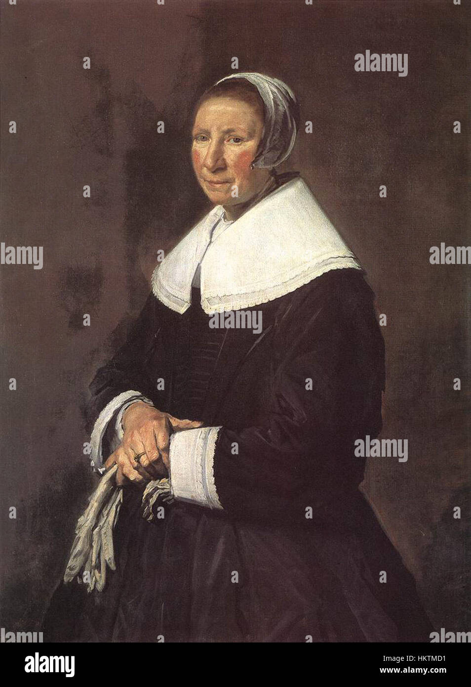 This portrait by Frans Hals captures a woman in the Dutch Golden Age. The detailed expression ...