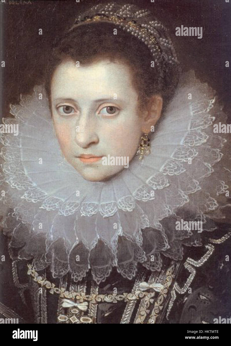 A portrait by Frans Pourbus II of an Italian lady, showcasing the ...