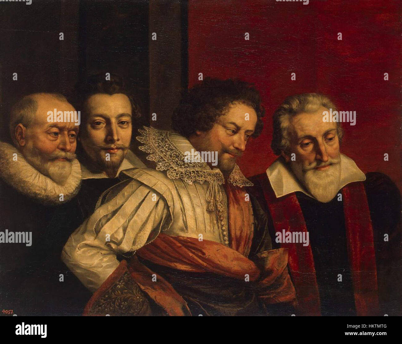 This oil painting by Frans Pourbus II depicts four members of the Paris ...