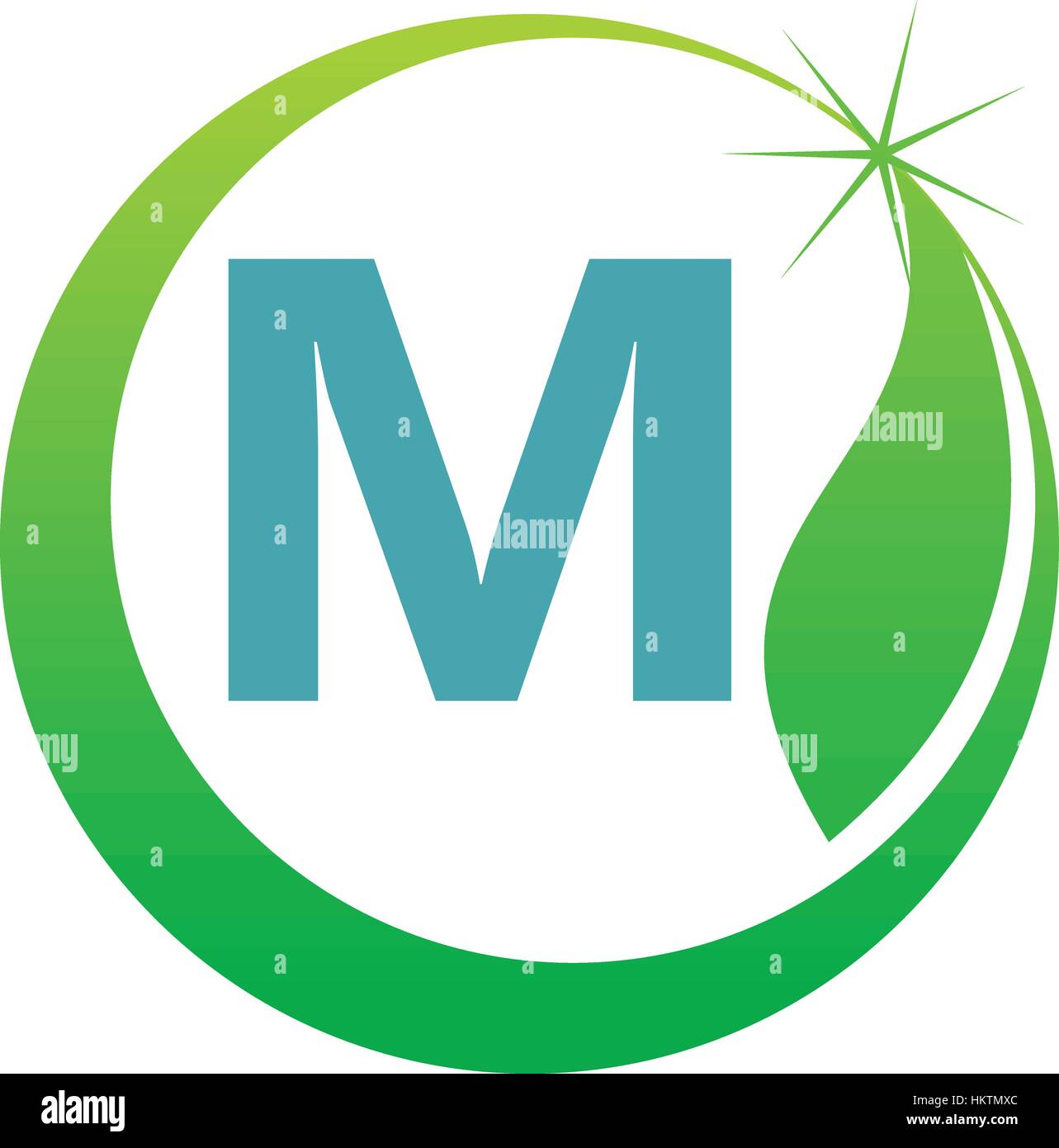 Swoosh Leaf Letter M Stock Vector Image & Art - Alamy