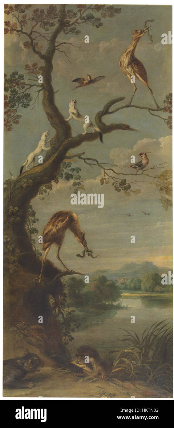 Frans Snyders' painting *Waterfowl and Stoats* features detailed ...