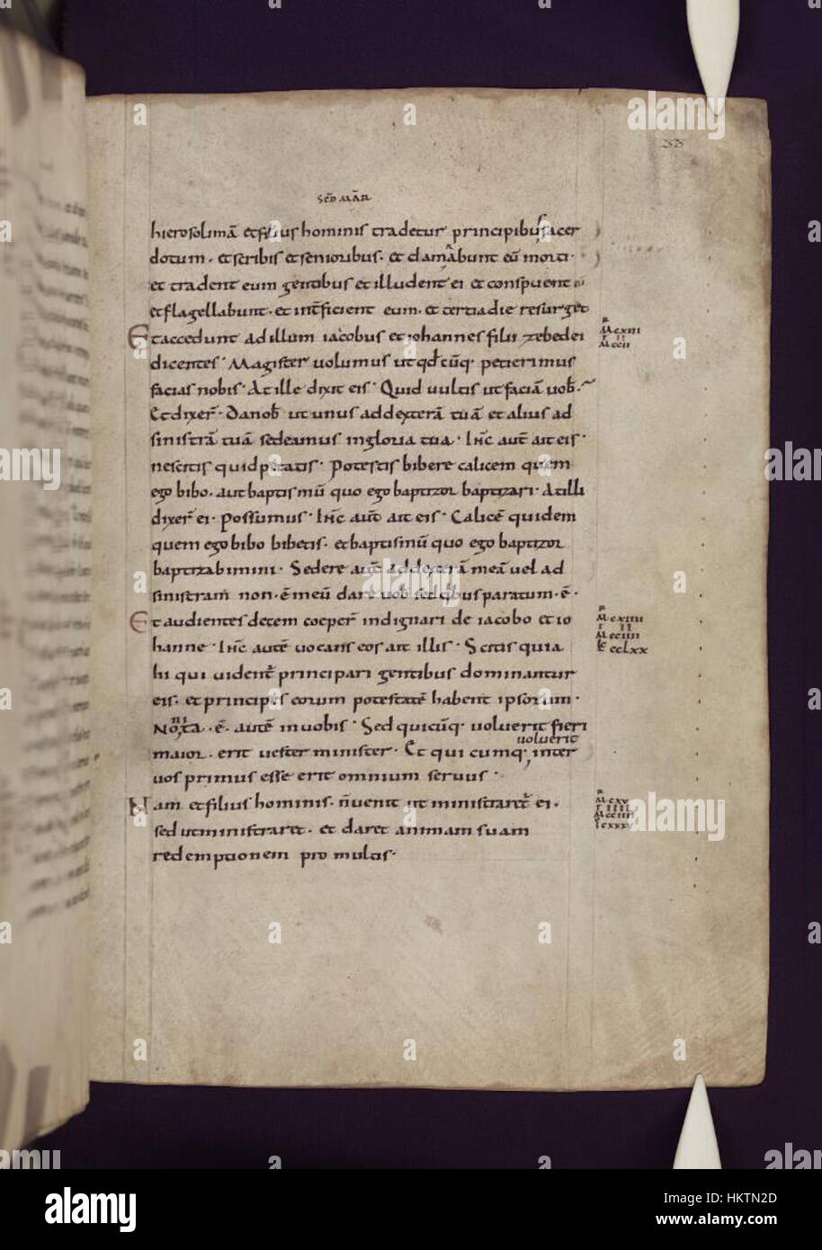 A page from the Latin Gospels housed in the Bodleian Libraries ...