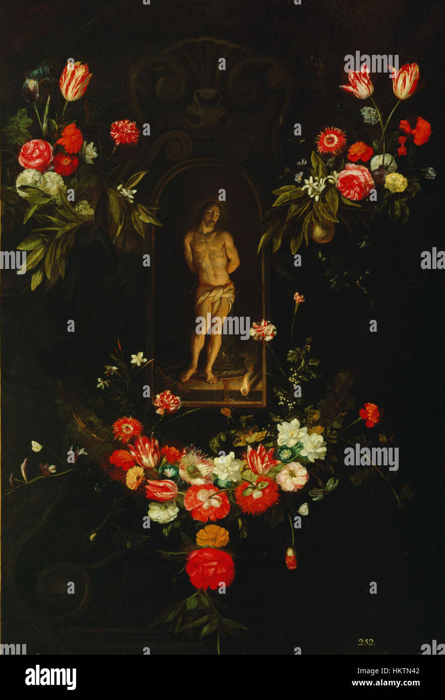 This collaborative work by Frans Ykens and Jan van den Hoecke depicts Christ at the column ...