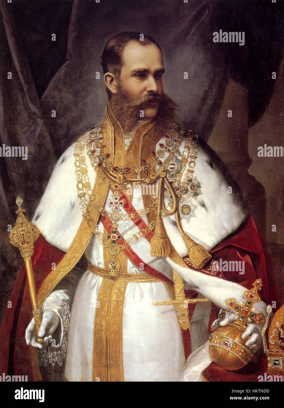 This portrait depicts Franz Joseph I of Austria, one of the longest ...