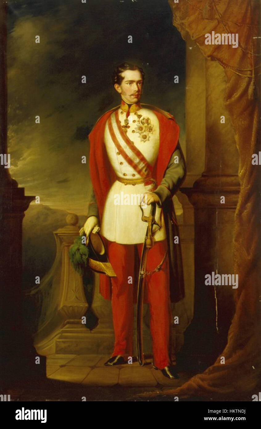 This oil painting of Franz Joseph of Austria depicts the monarch at the ...