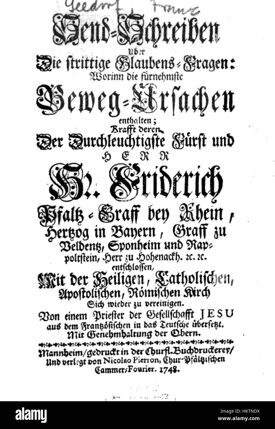 This 1748 German title page by Franz Joseph Seedorf features ornate ...