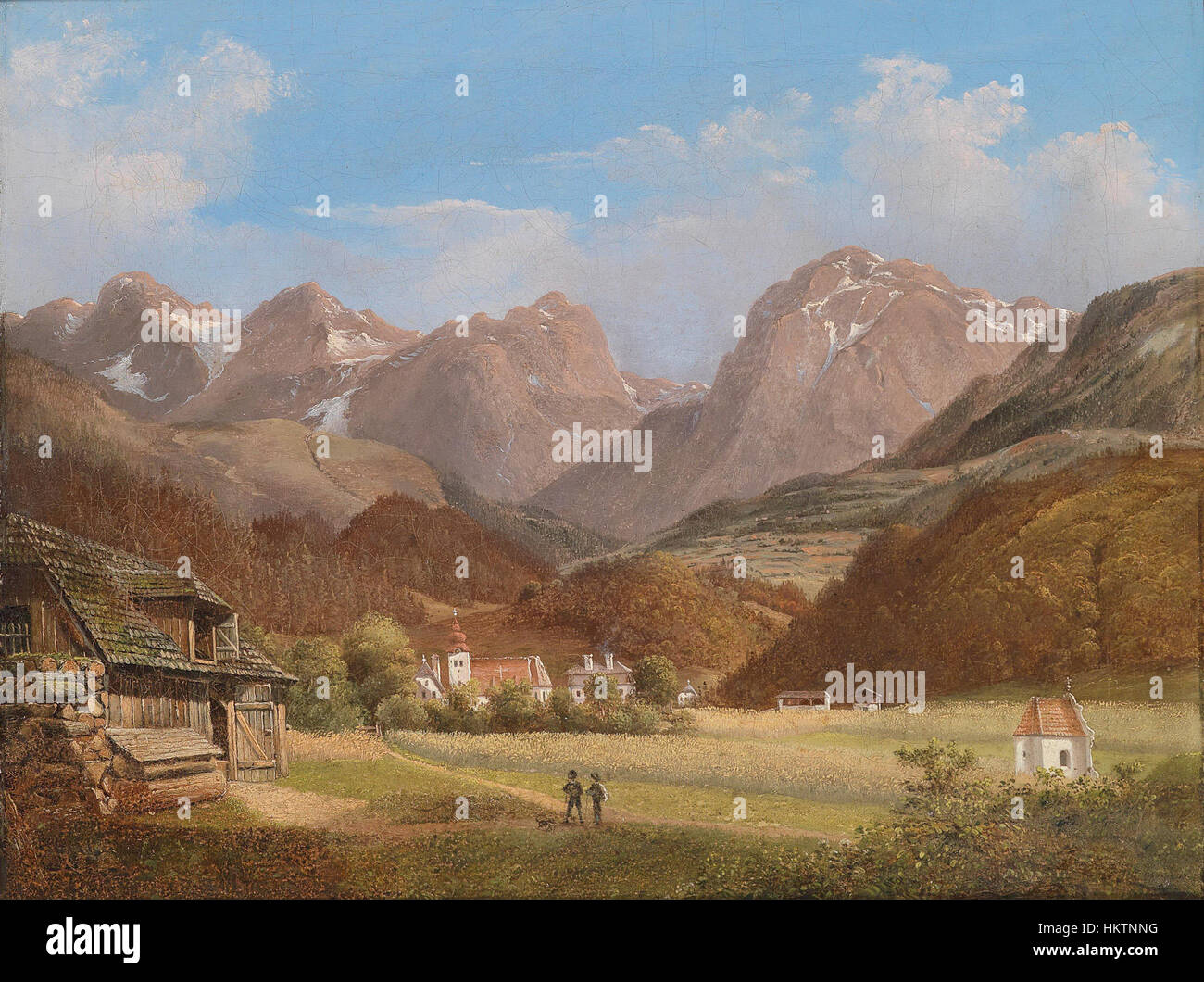 Franz Steinfeld’s 'Scene near Krain' depicts a landscape in the Krain ...