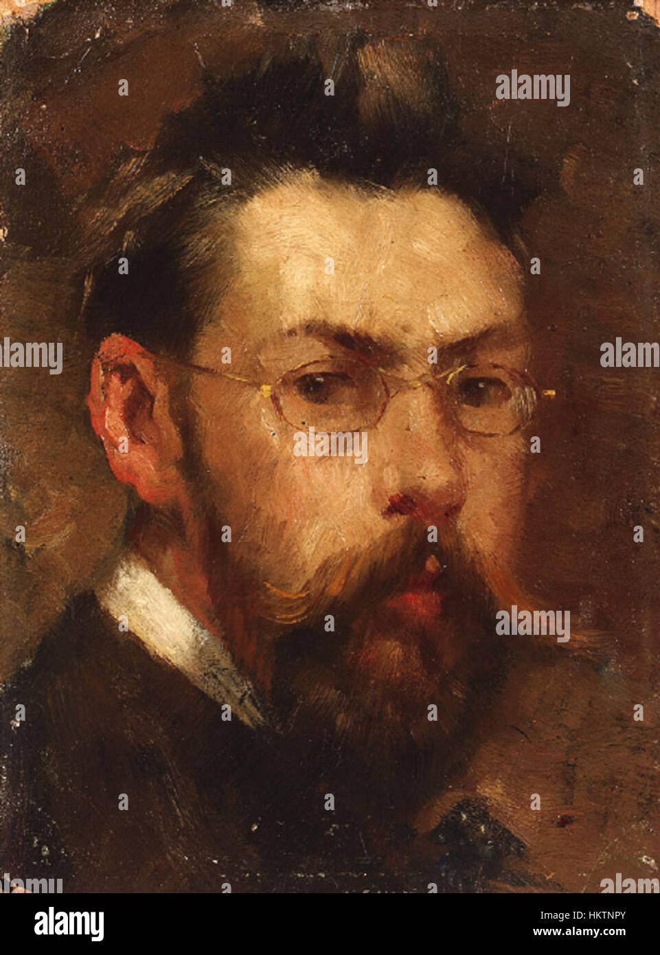 This portrait, 'Portrait eines Mannes,' attributed to Franz von Lenbach ...