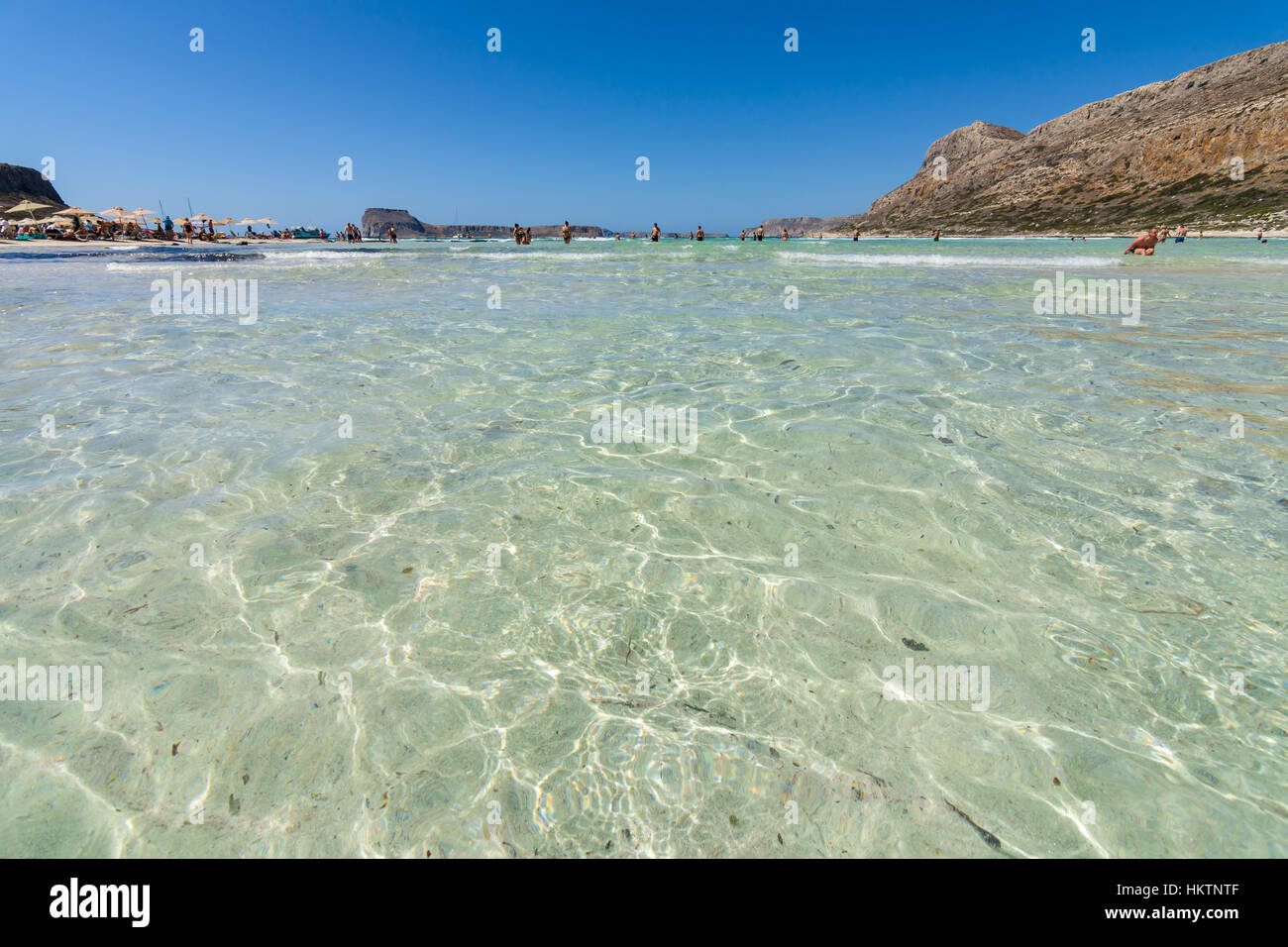 Balos beach. The west coast of the peninsula Gramvousa. The island of ...