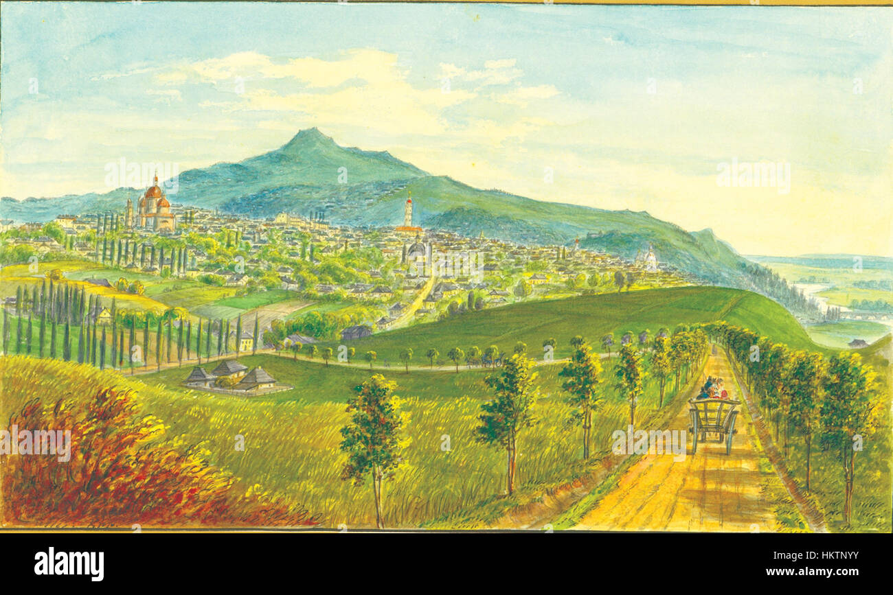 Franz Xavier Knapp's painting of Czernowitz, now part of Ukraine ...