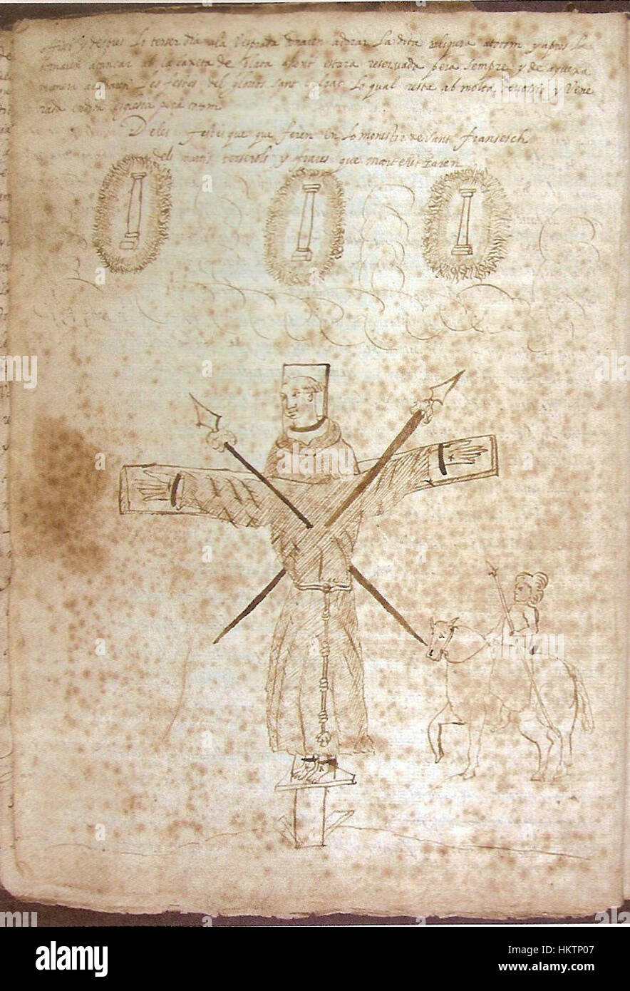 This artwork, titled *Frare crucificat*, portrays the crucifixion, a ...