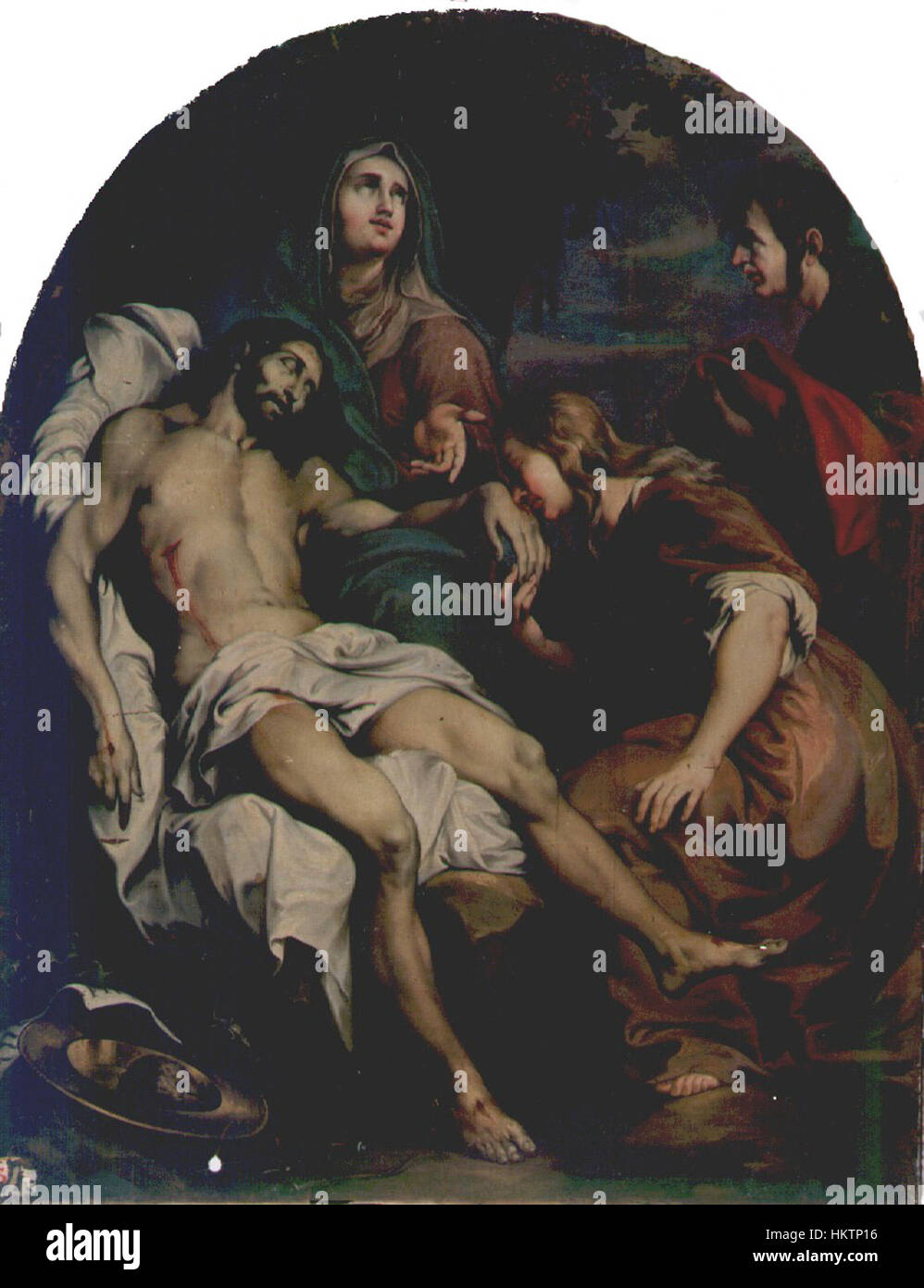 Fray Juan del Santisimo's *Lamentacion* (Lamentation) depicts the sorrowful scene of the Virgin ...