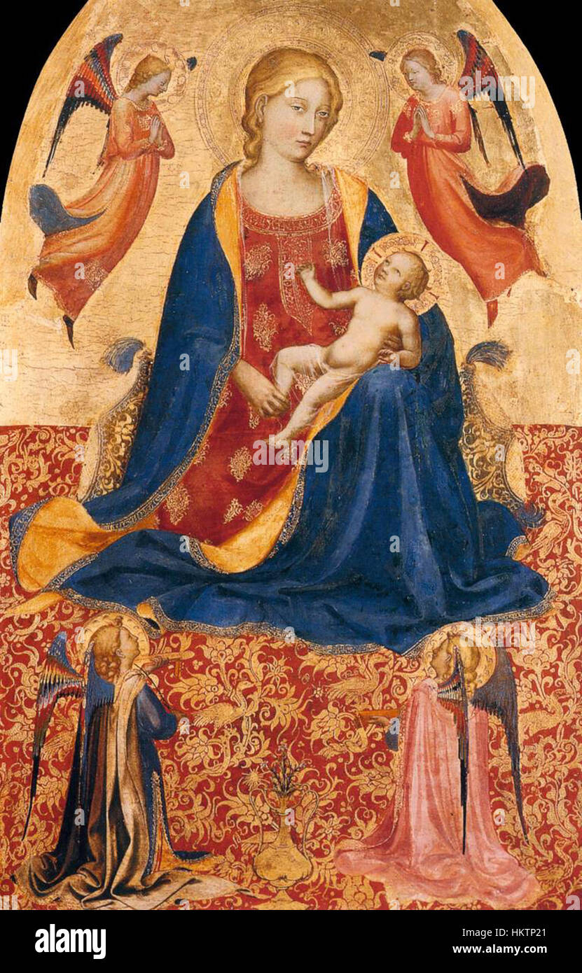 Fra Angelicoâ€™s 'Madonna of Humility' portrays the Virgin Mary seated humbly on the ground with ...