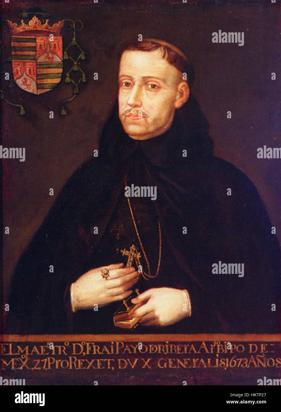 This painting of Fray Payo Enriquez de Rivera captures a prominent ...