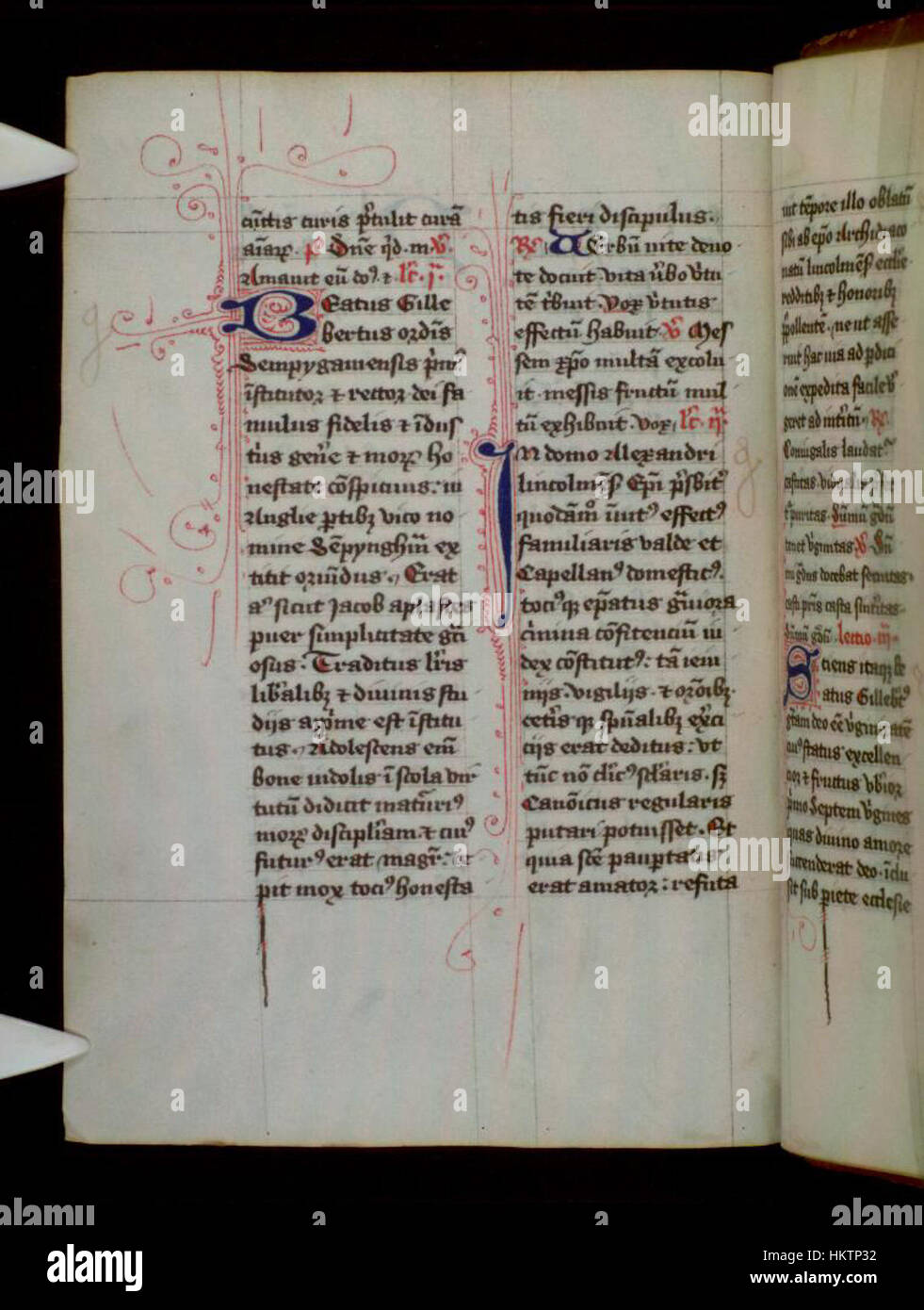 Bodleian Libraries, Latin texts on St Gilbert of Sempringham 111v Stock ...