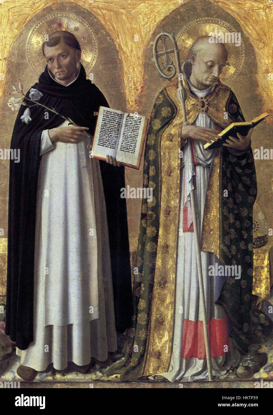 The left panel of the Perugia Altarpiece by Fra Angelico showcases the ...