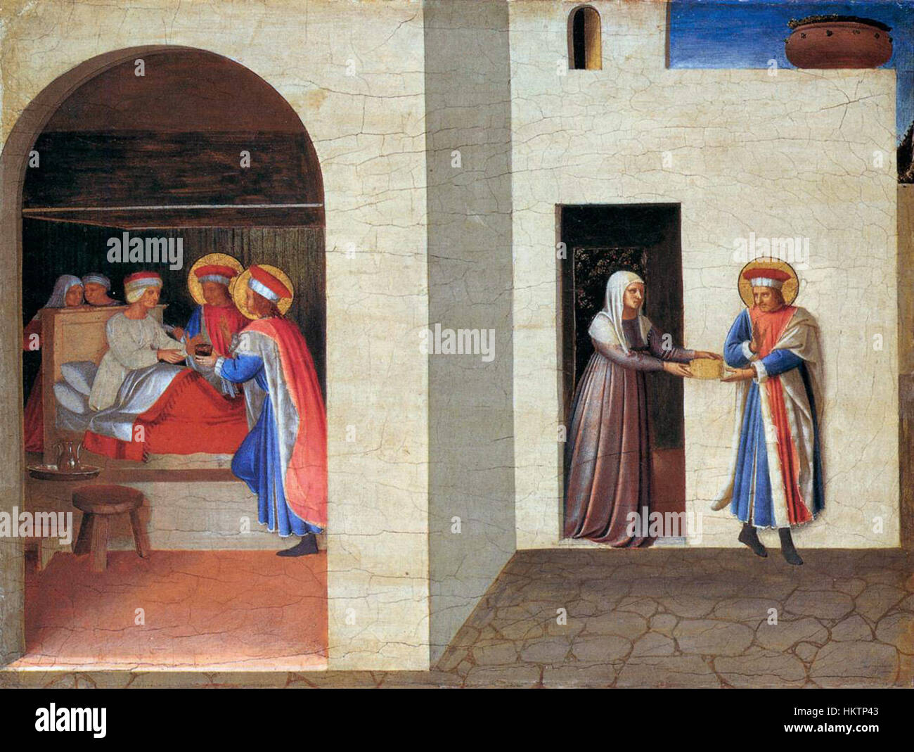 Fra Angelico’s 'The Healing of Palladia by Saint Cosmas and Saint Damian' is a key example of ...