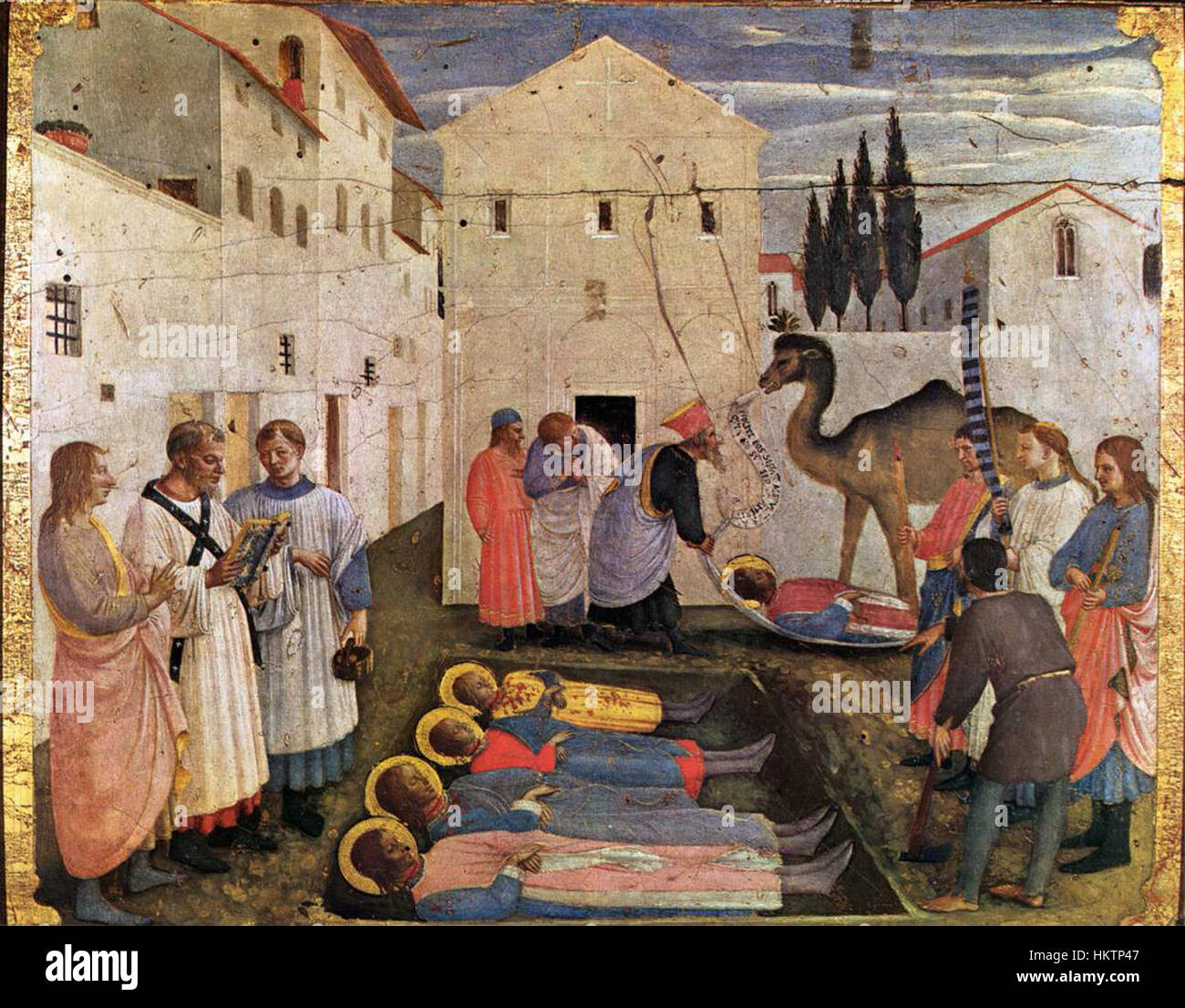 Fra Angelico's 'Sepulchring of Saint Cosmas and Saint Damian' portrays ...