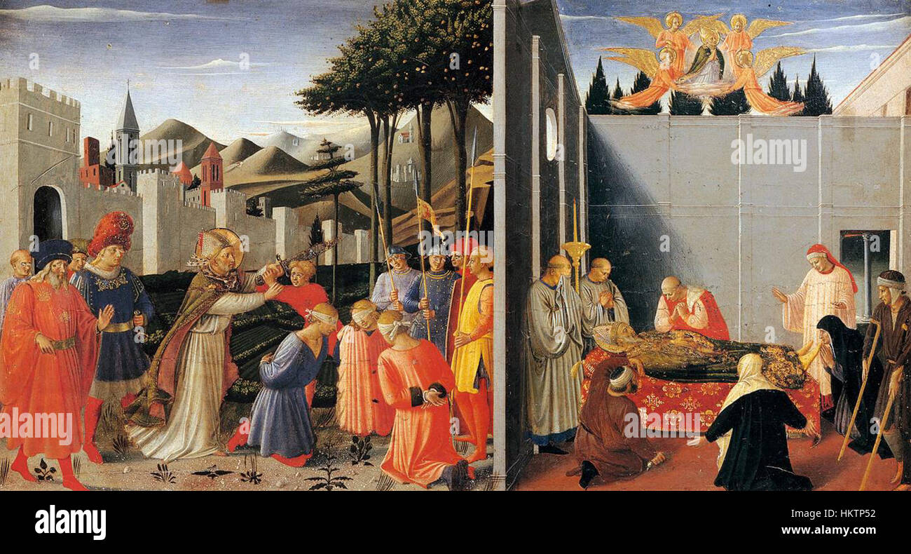 'The Story of St Nicholas' by Fra Angelico is an early Renaissance painting depicting scenes ...