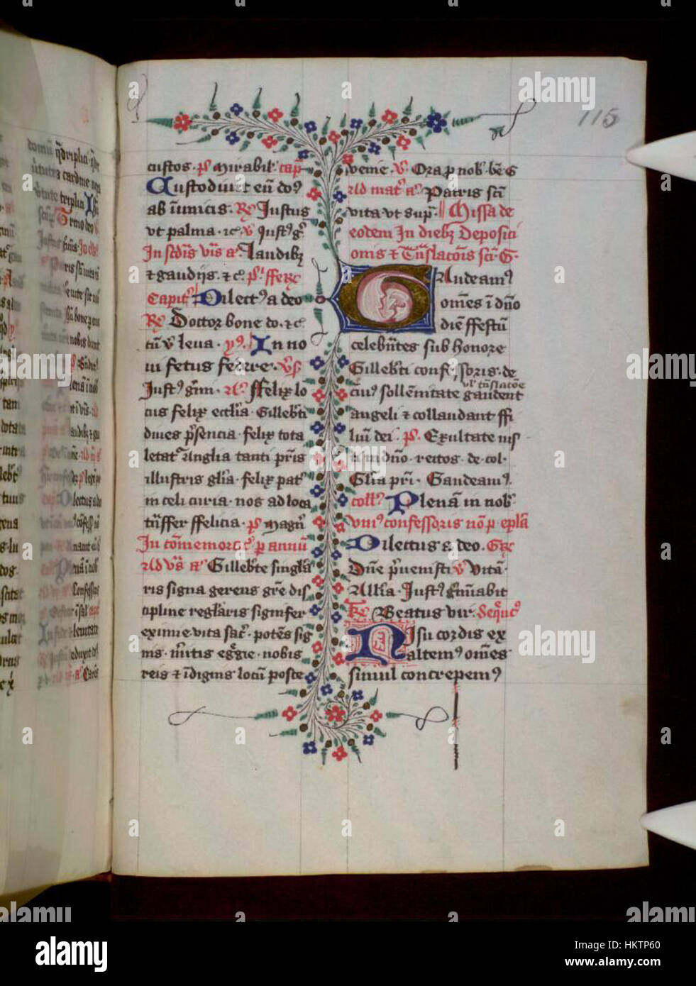 The 'Latin texts on St Gilbert of Sempringham 115r' from the Bodleian ...