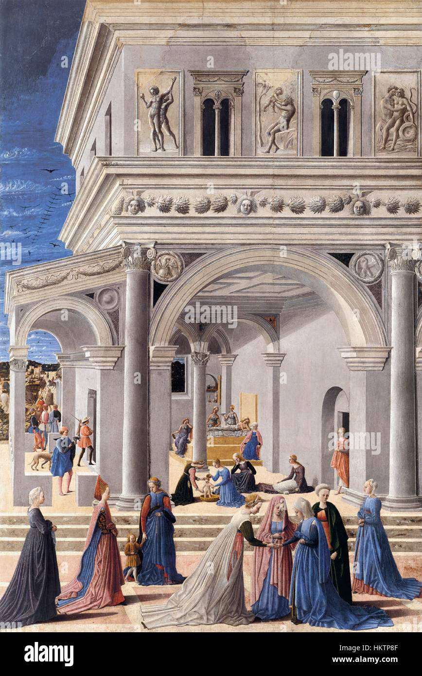 Fra Carnevale's 'The Birth of the Virgin' depicts the pivotal moment of ...