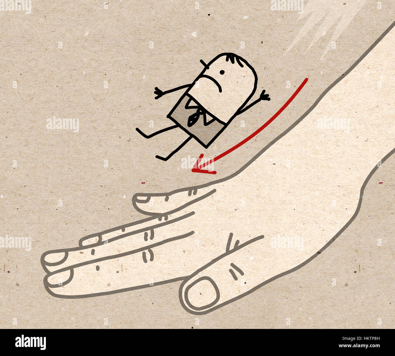 Man falling down drawing hi-res stock photography and images - Alamy