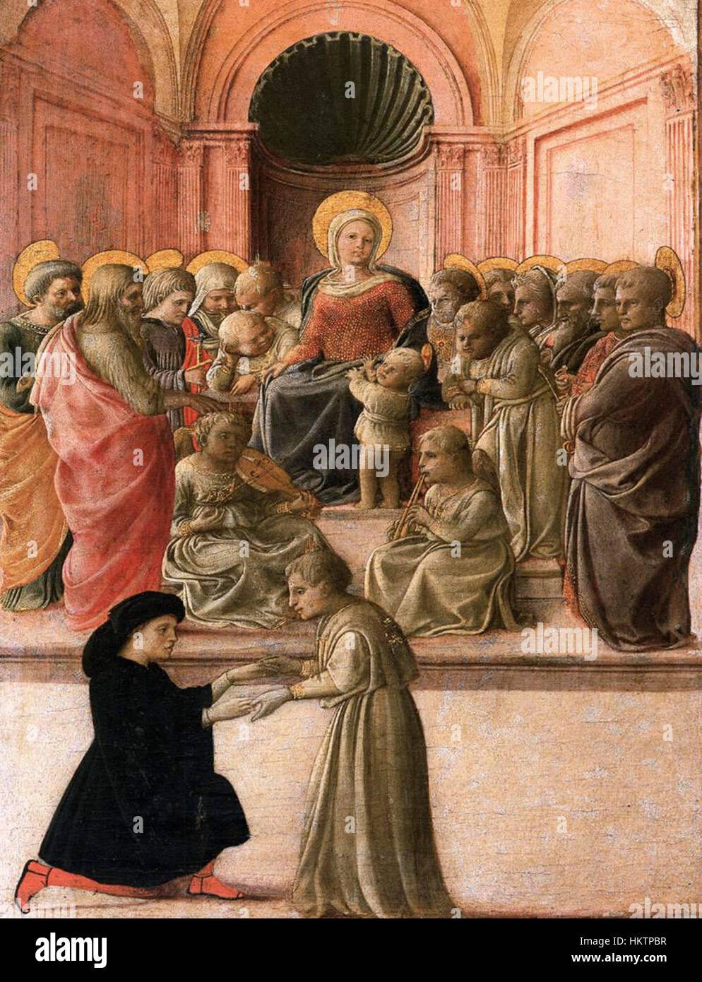 Fra Filippo Lippi - Madonna and Child with Saints, Angels, and a Donor - WGA13183 Stock Photo ...