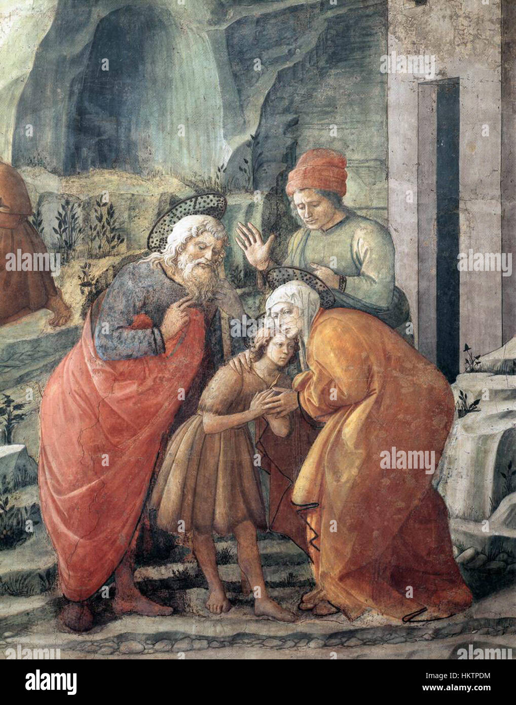 This detail from Fra Filippo Lippi's 'St John Taking Leave of His ...