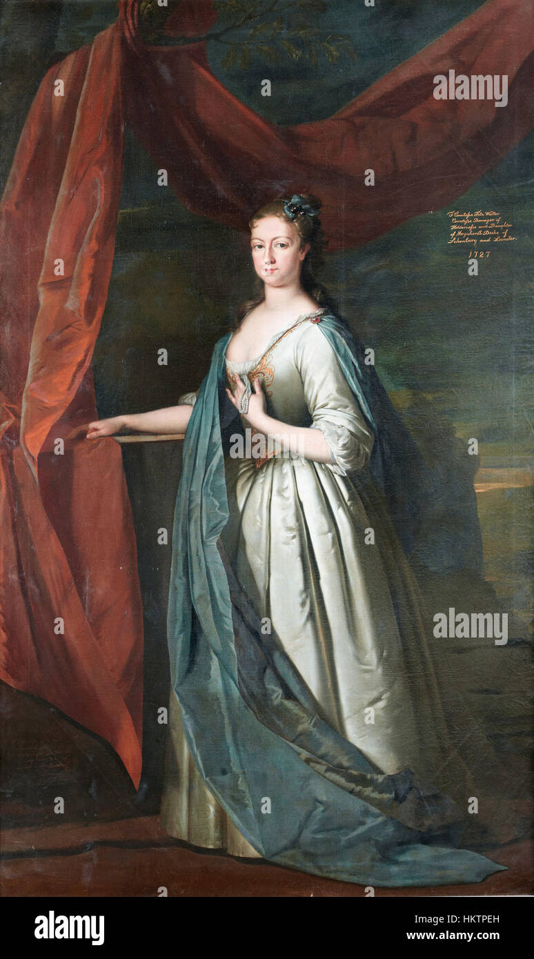 A portrait of Frederica, Countess FitzWalter, attributed to the circle ...
