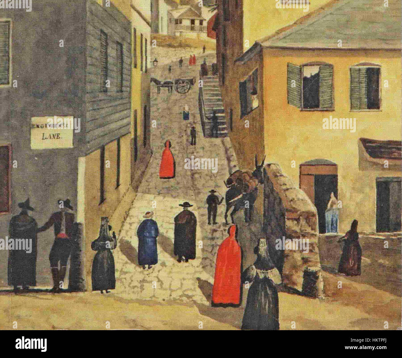 'Castle Street' by Frederick Leeds Edridge, painted in 1833, captures a ...