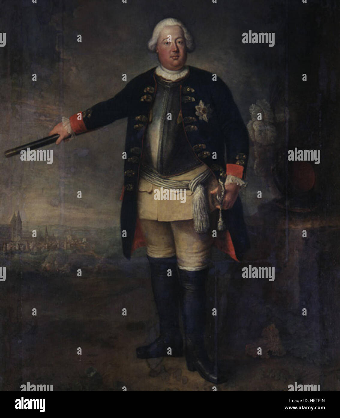 The portrait of Frederick William I, known as the Soldier-King ...