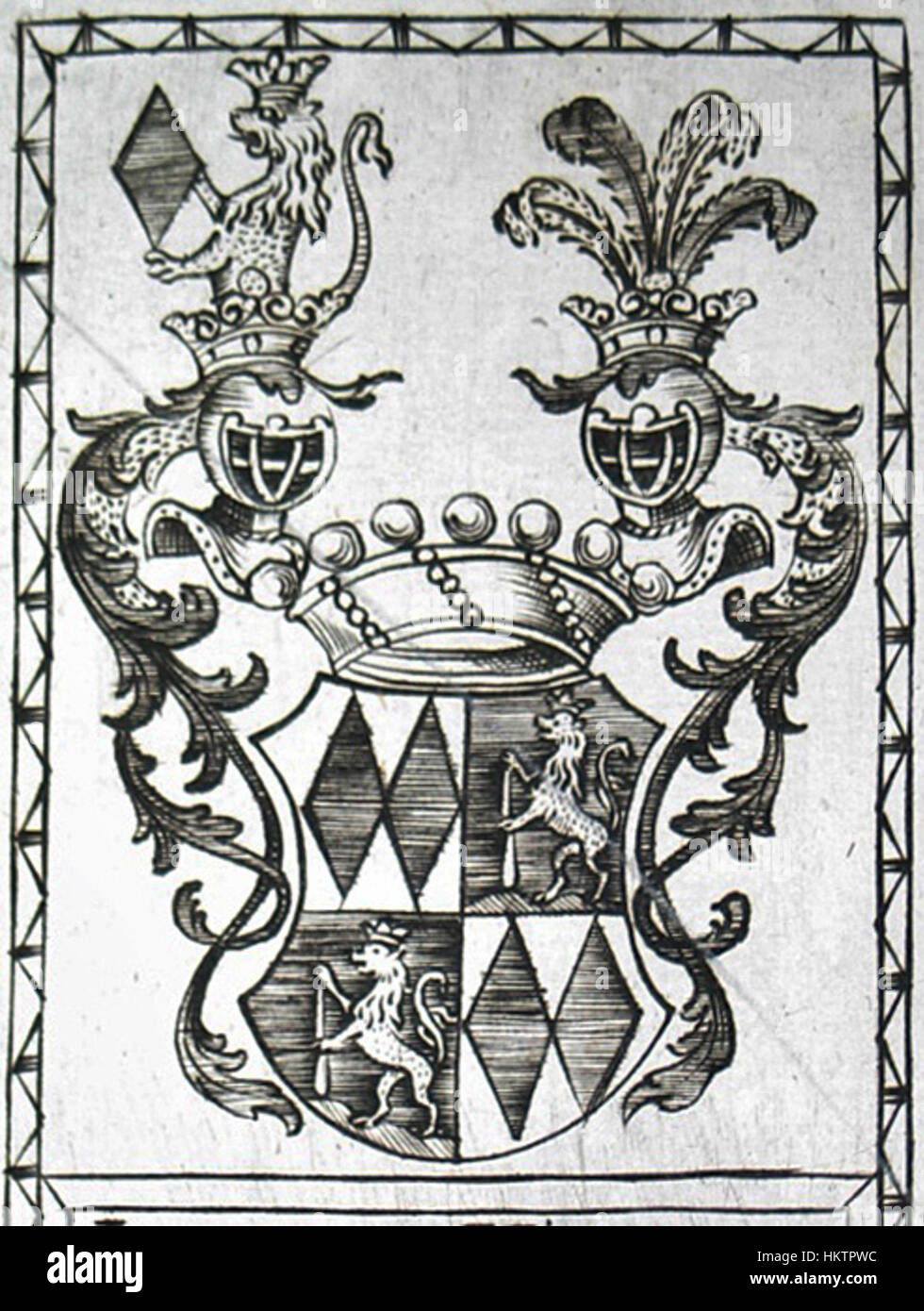 The Wappen (coat of arms) of Freiherrn Stengel, an important historical ...