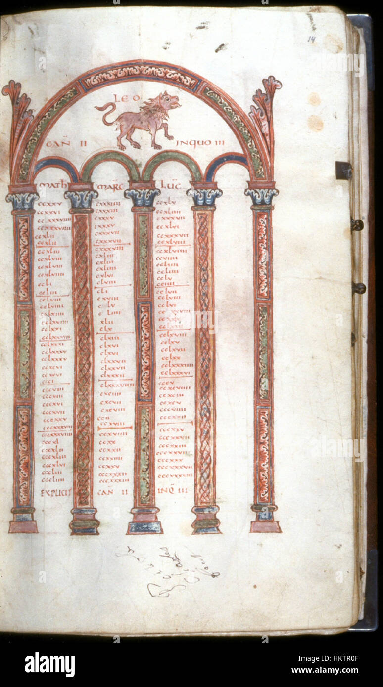 This leaf from the Gospels, a 13th-century French manuscript, features ...