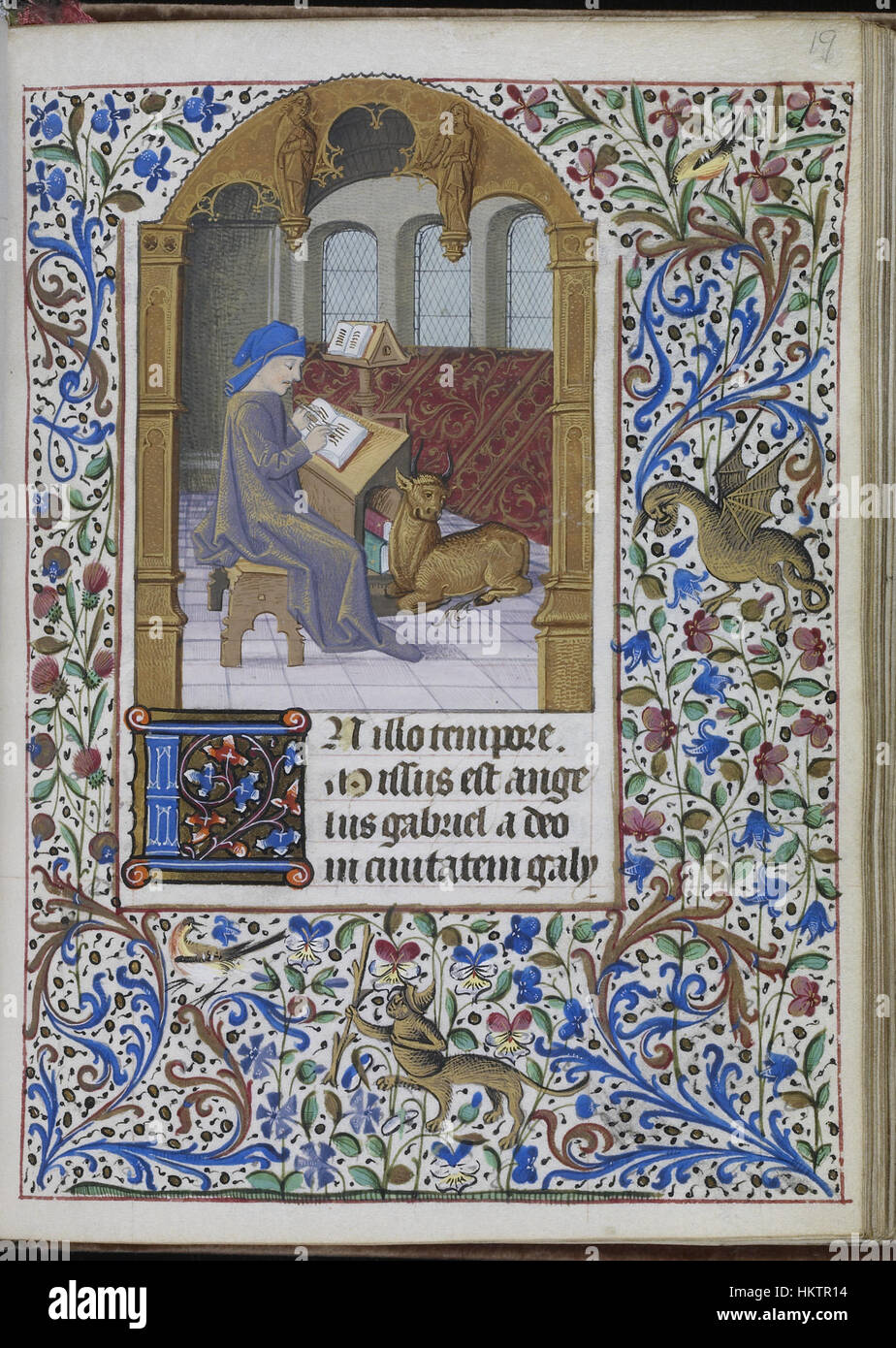 This artwork of Luke Seated Writing, located in the Walters Art Museum ...