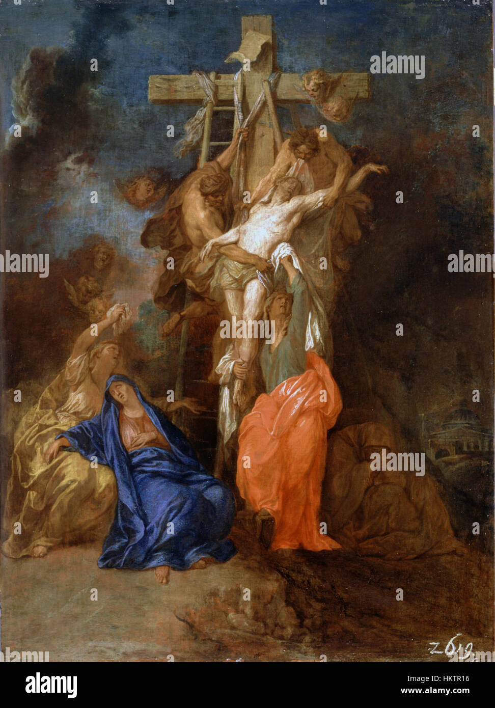 This French artwork titled 'The Deposition' depicts the moment Christ ...
