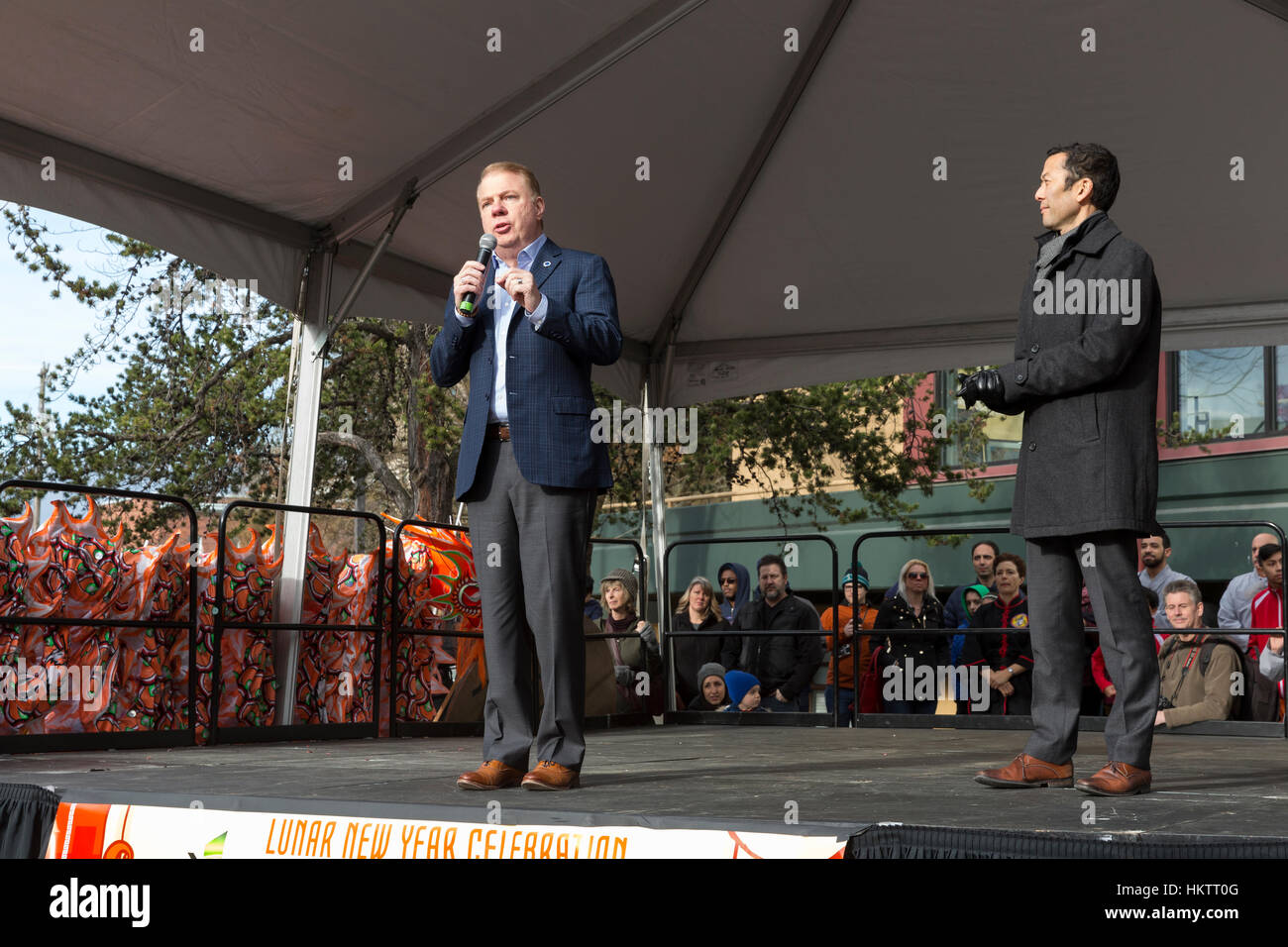 Seattle, USA. 29th Jan 2017. Mayor Ed Murray appears with his husband ...