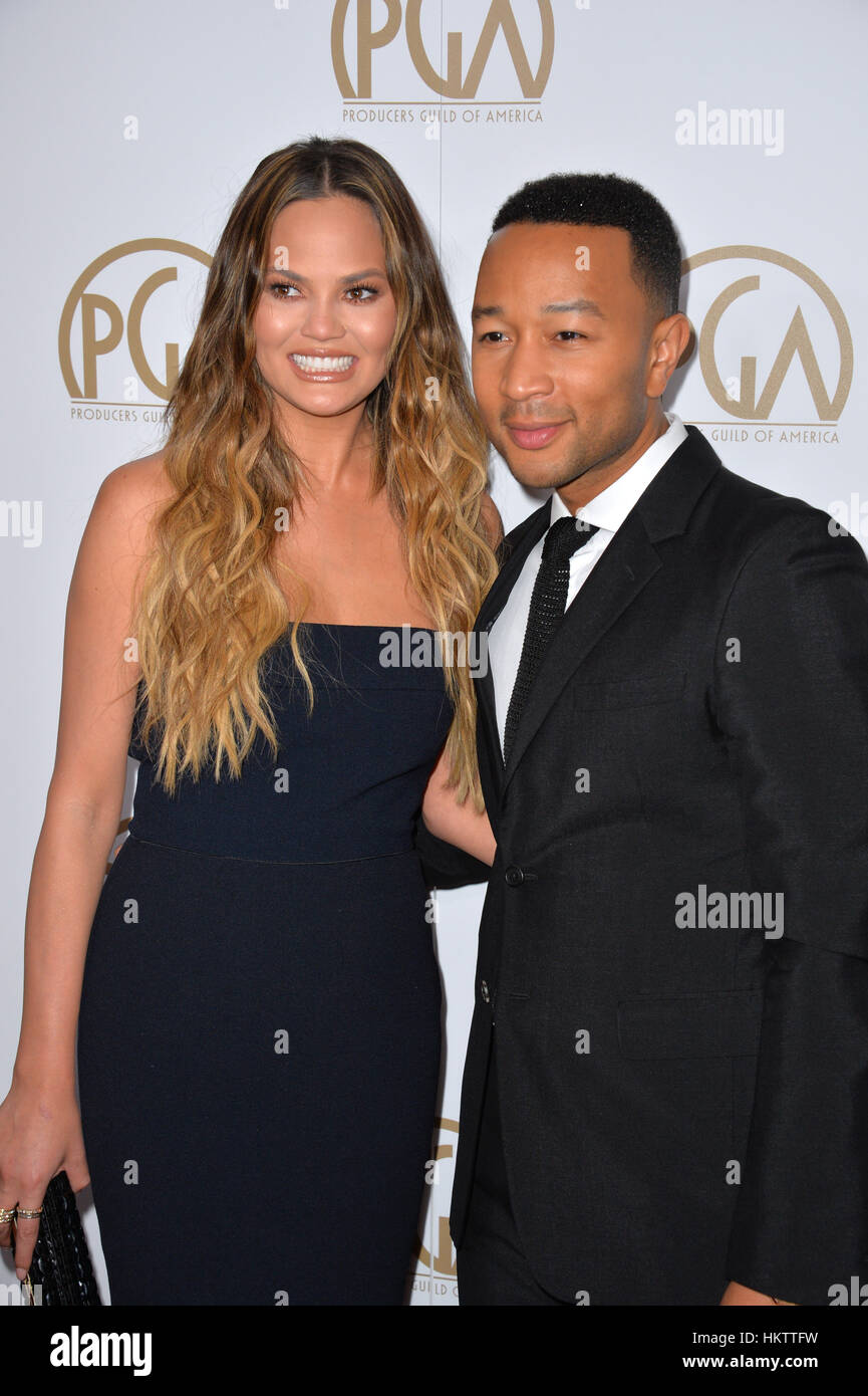 Beverly Hills, USA. 28th Jan, 2017. Singer/actor John Legend & wife ...