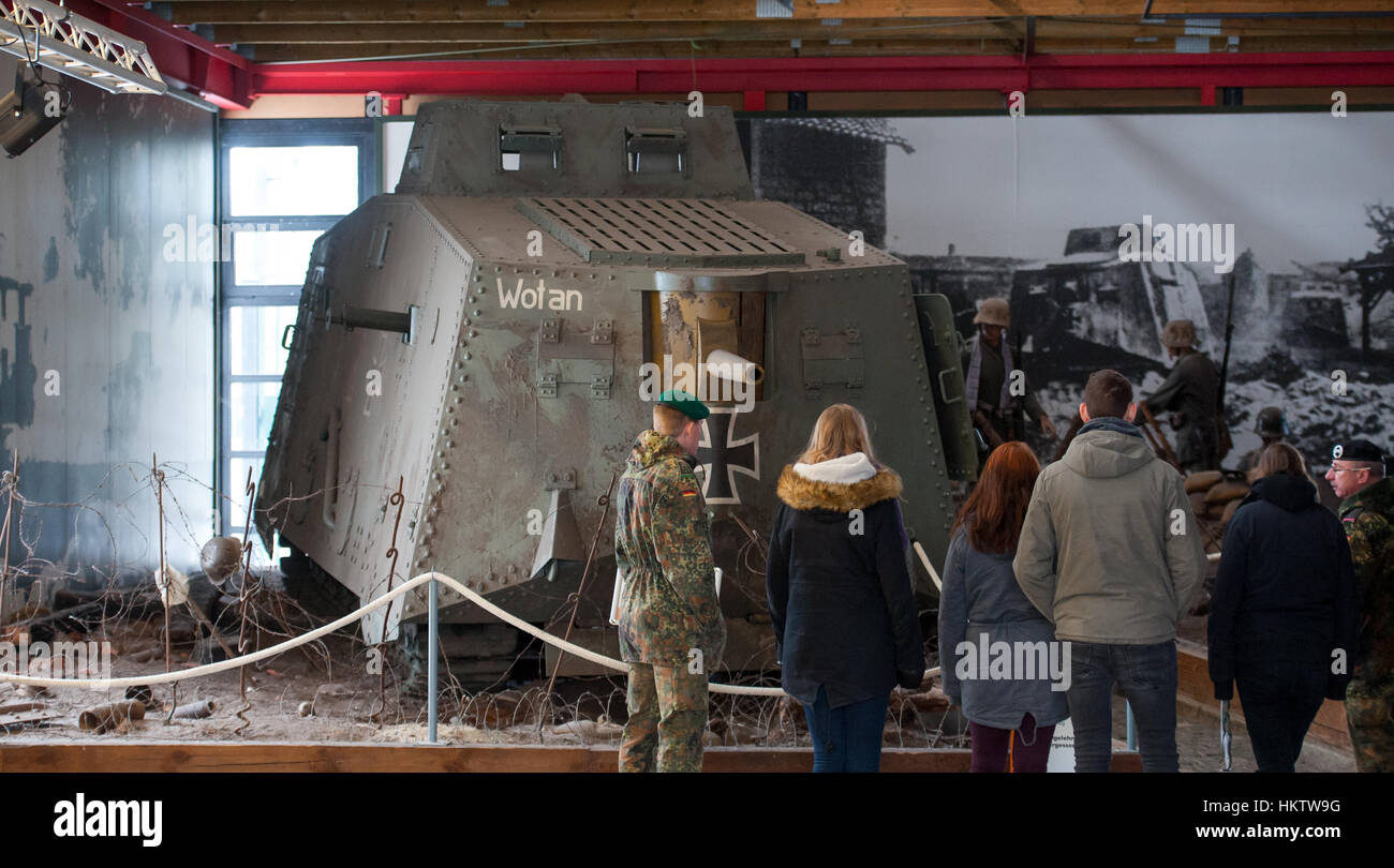 Munster, Germany. 26th Jan, 2017. A reconstruction of the first German ...