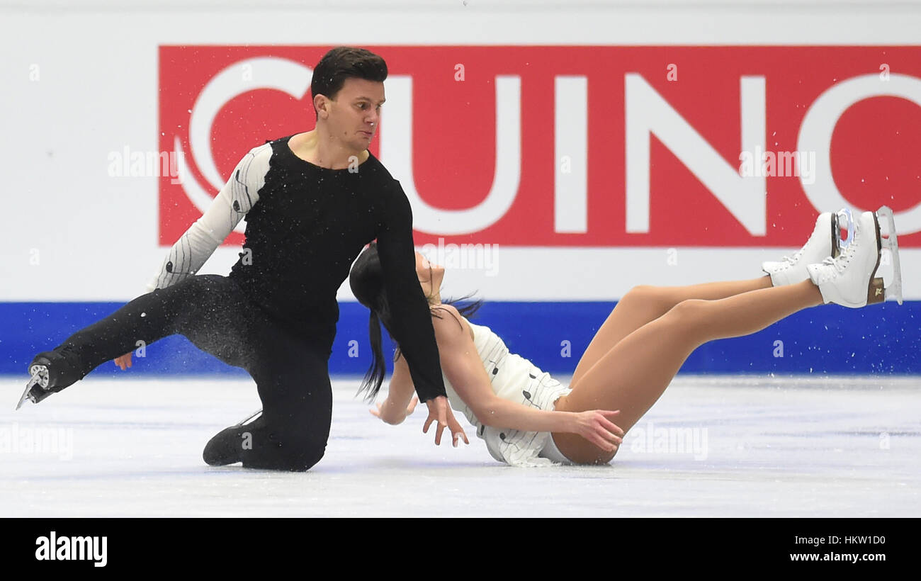 Ostrava, Czech Republic. 28th Jan, 2017. Charlene Guignard and Marco ...