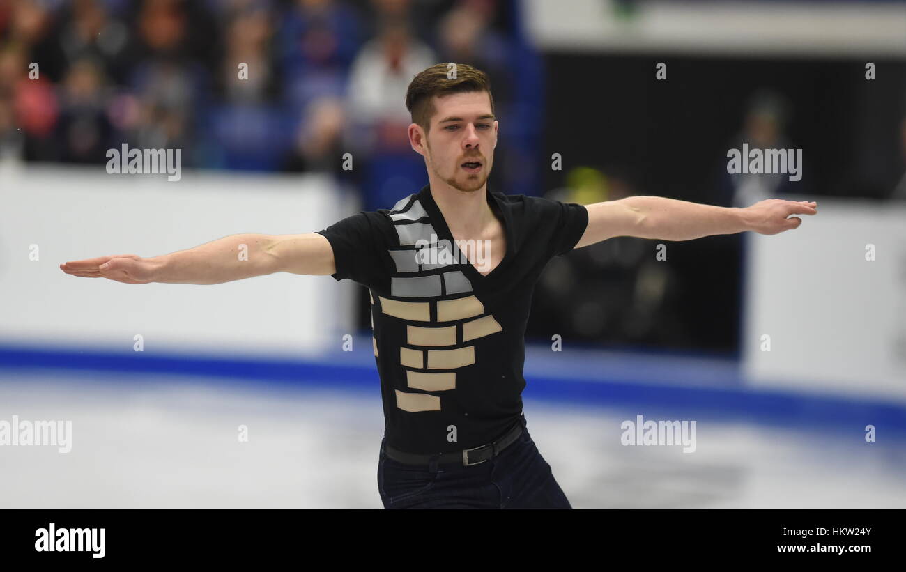 Ostrava, Czech Republic. 28th Jan, 2017. Germany's Paul Fentz competes ...