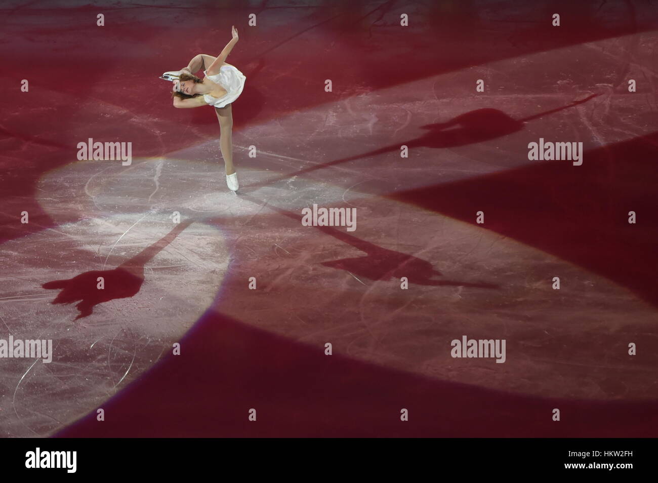 Ostrava, Czech Republic. 29th Jan, 2017. France's Laurine Lecavelier ...