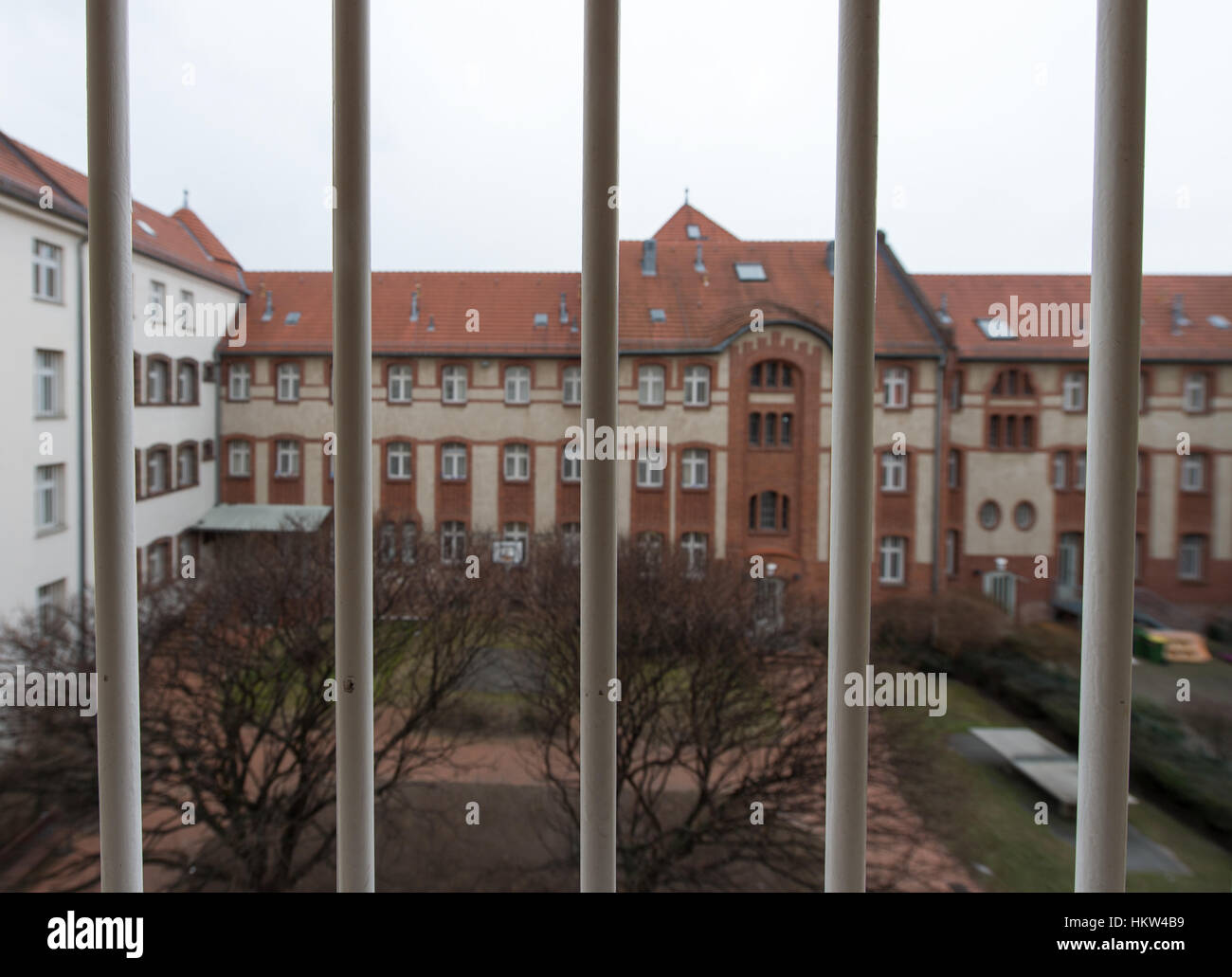 Berlin-Pankow, Germany. 30th Jan, 2017. View from the window of the ...