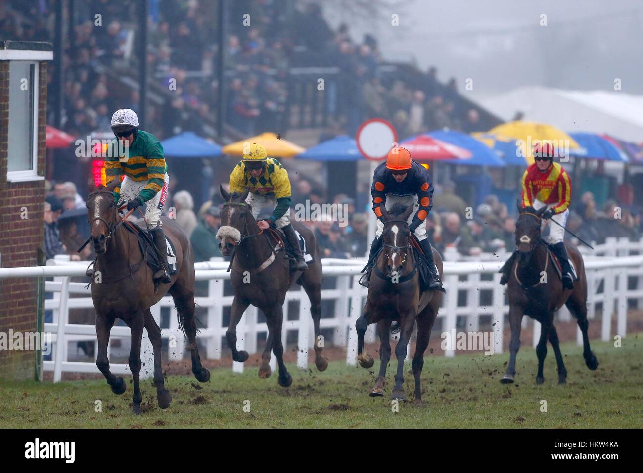 National Hunt Racing at Plumpton Racecourse UK Stock Photo - Alamy
