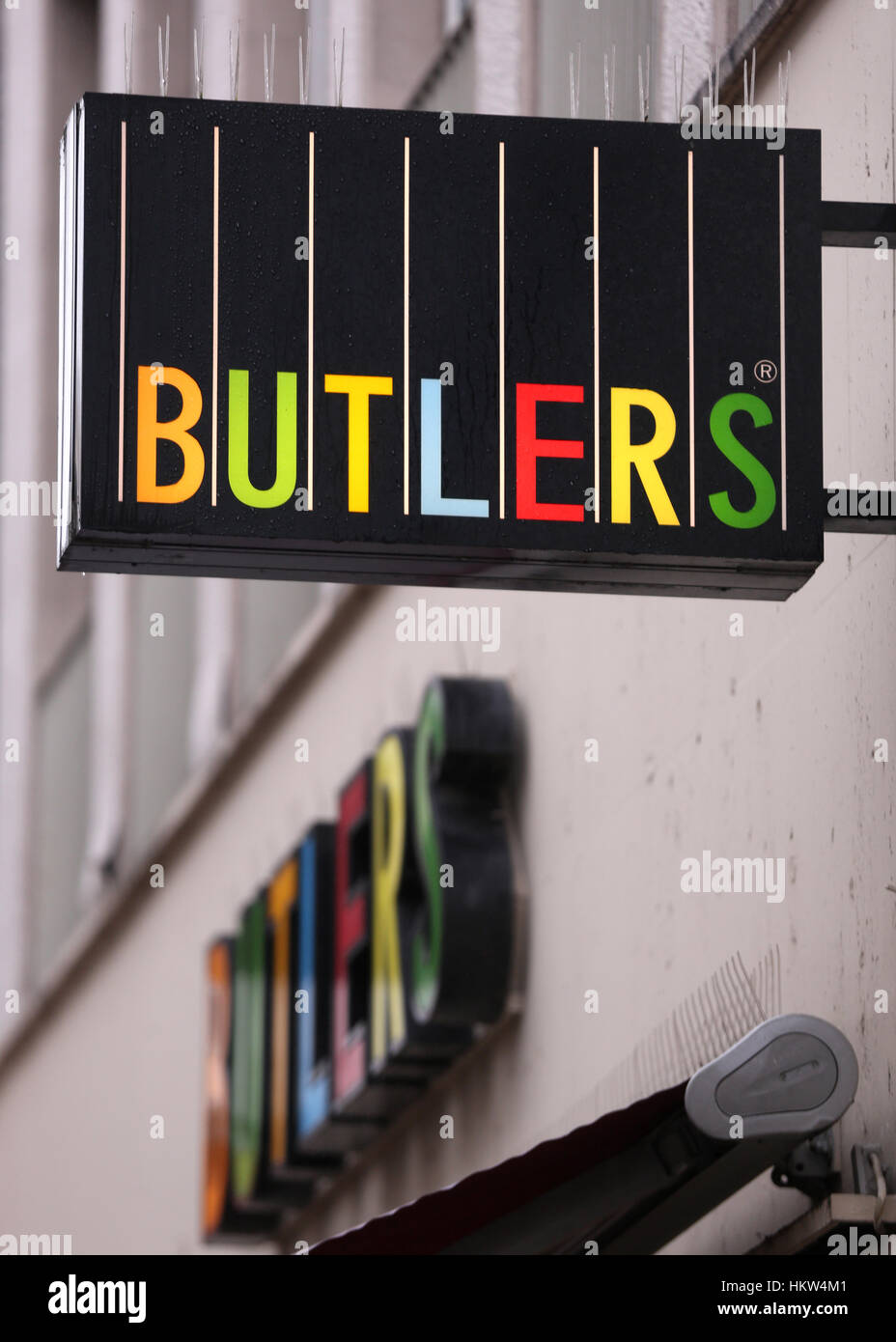 Dortmund, Germany. 30th Jan, 2017. A sign of the furniture business ...