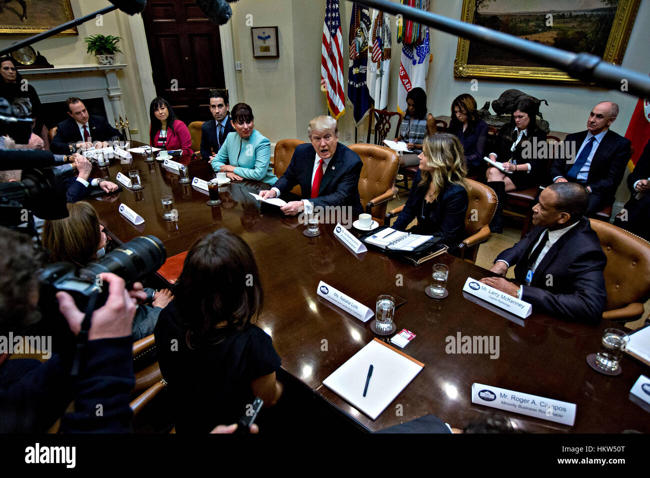 Washington, DC, USA. 30th Jan, 2017. U.S. President Donald Trump ...