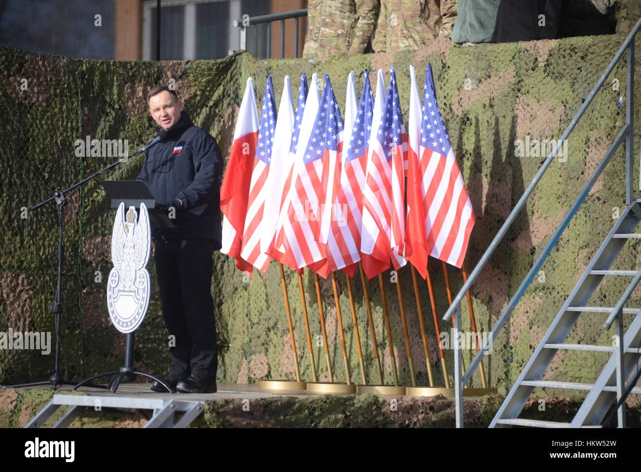 Zagan, Poland. 30th Jan, 2017. U.S. Army and Polish Army soldiers ...