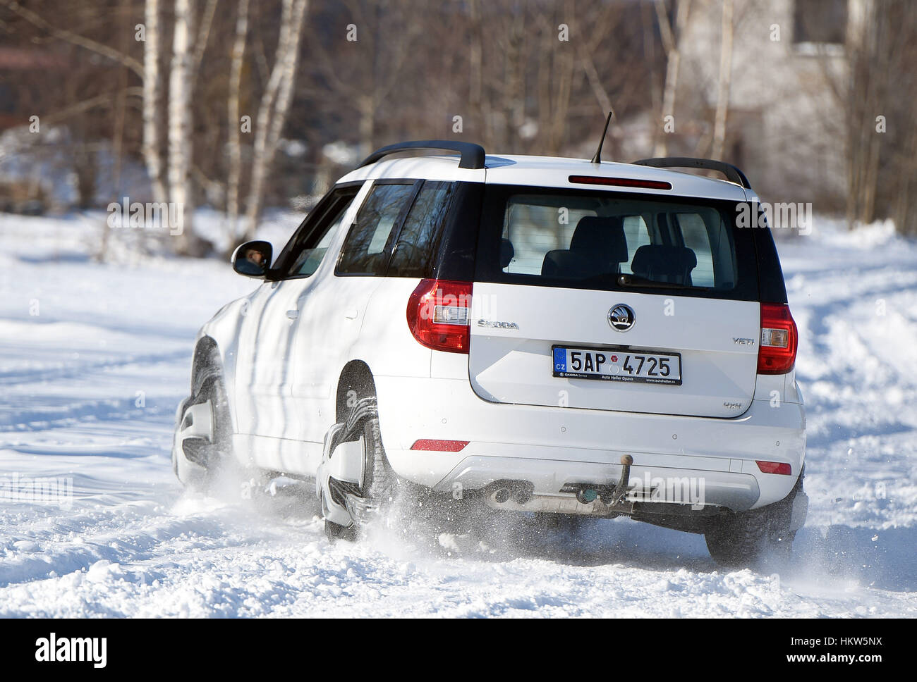 Automatic snow chains (system) from company IPG are mounted on the ...